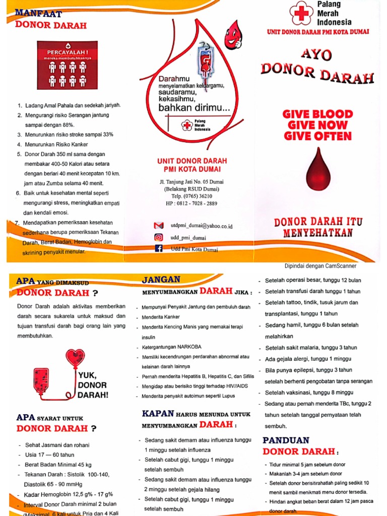 Manfaat Dan Panduan Donor Darah | PDF