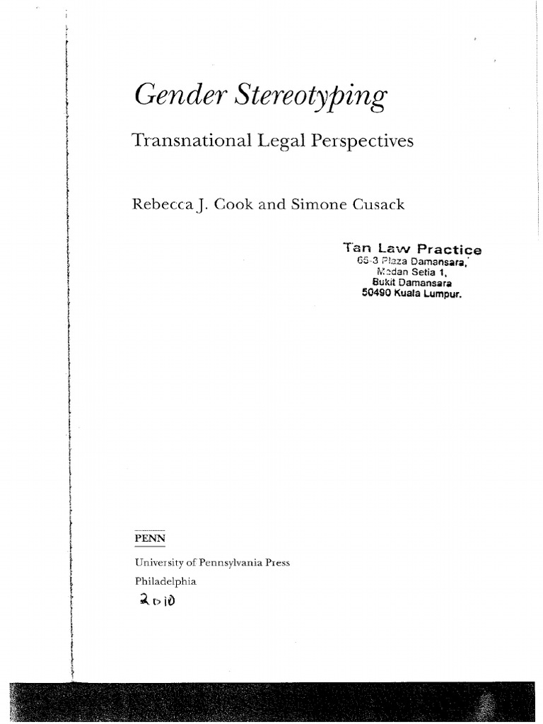 04 - 'Gender Stereotyping As A Form of Discrimination', Gender ...