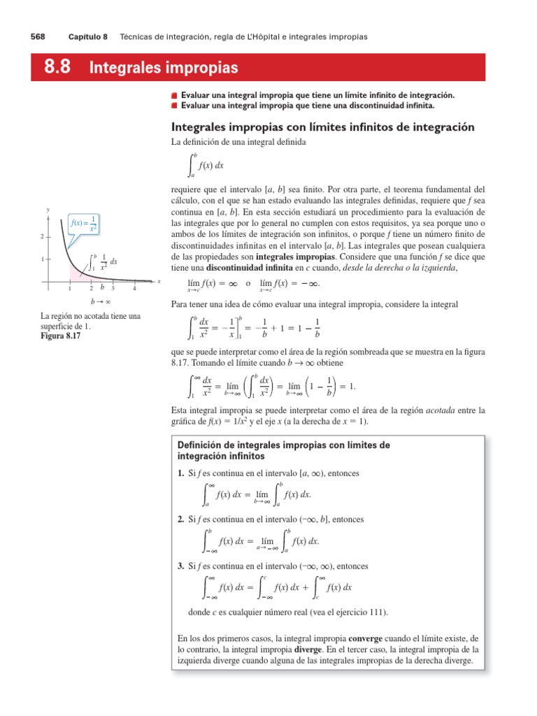 Integrales Impropias | PDF | Integral | Lógica matemática