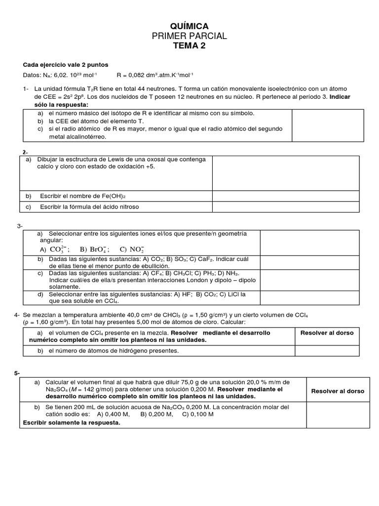 2017 2C Práctica 1P T2 | Descargar gratis PDF | Química | Ciencias fisicas