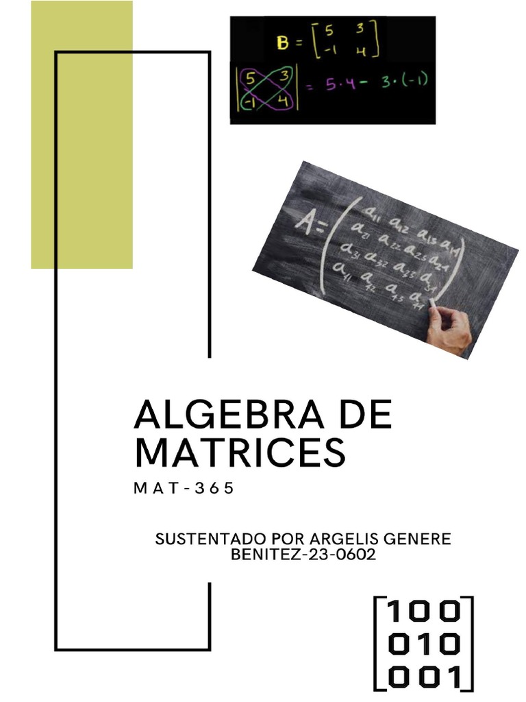 Matrices-Argelis Genere - 23-0602 | PDF | Matriz (Matemáticas ...
