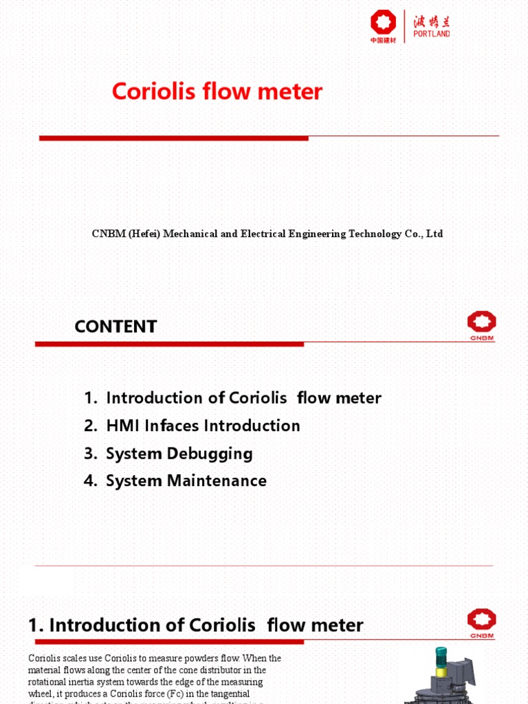 Coriolis Flow Meter Installation Guide | PDF | Flow Measurement ...
