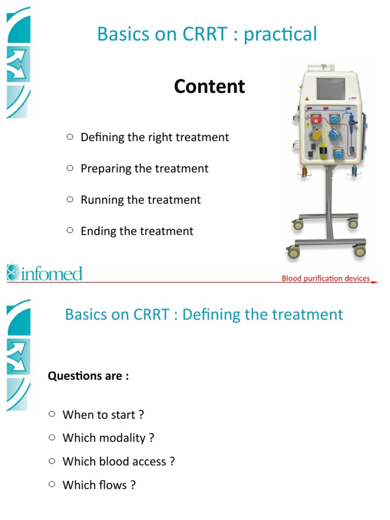 CRRT | PDF | Hemodynamics | Medical Specialties