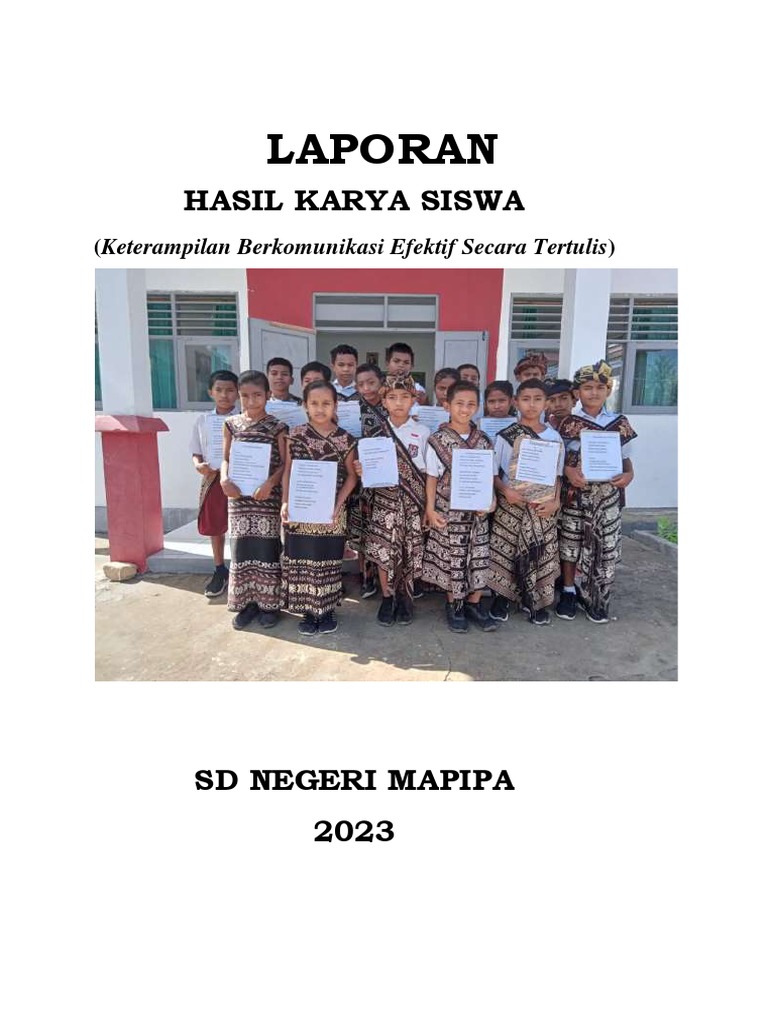 Laporan Hasil Karya Siswa SDN Mapipa | PDF