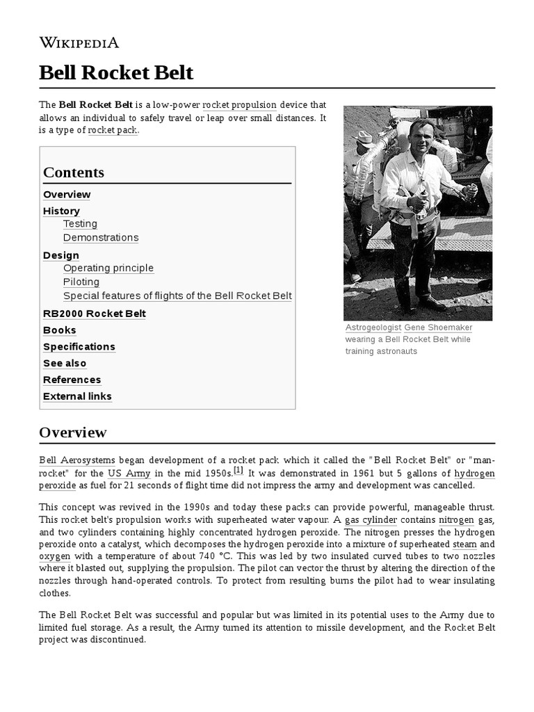 Bell Rocket Belt | PDF