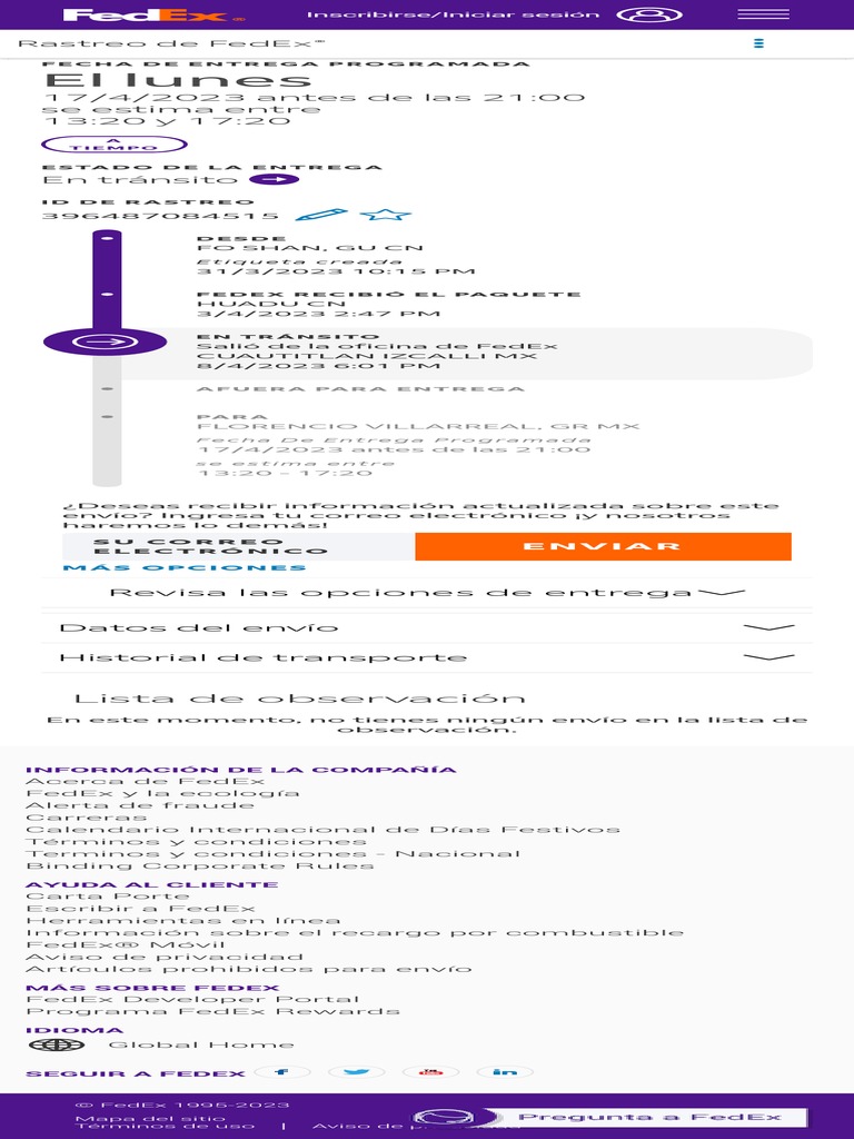 Detailed Tracking | PDF