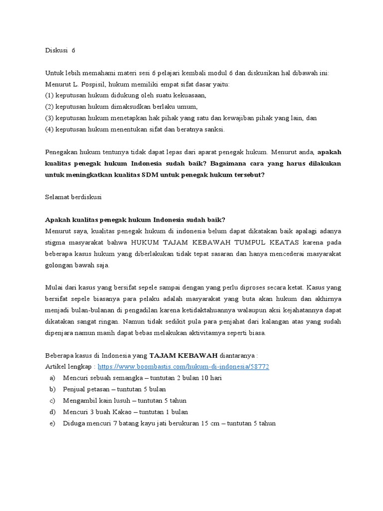 Diskusi 6 ISBD | PDF | Politik | Hukum