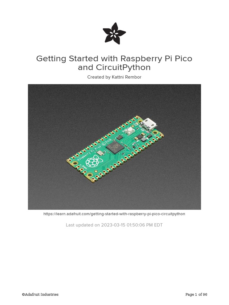 Getting Started With Raspberry Pi Pico Circuitpython | PDF