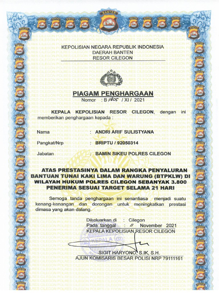 PIAGAM Om Andri | PDF