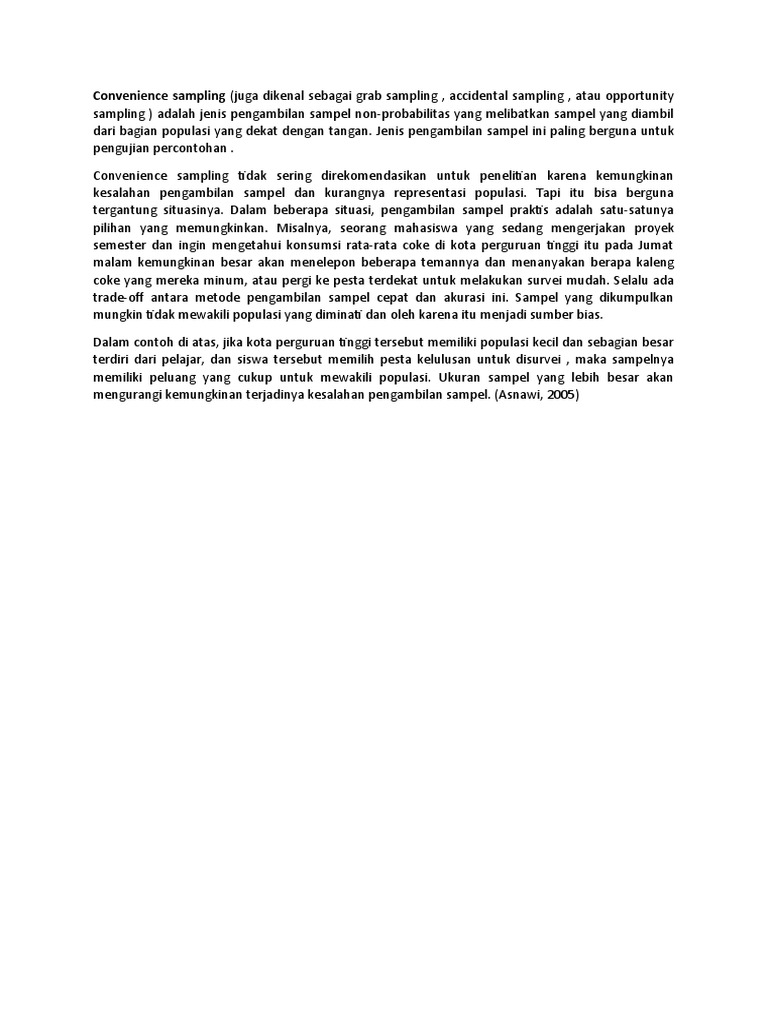 Convenience Sampling | PDF Convenience Sampling | PDF