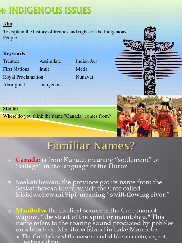 4-CGC 1D1 Unit 3 Changing Populations - INDIGENOUS PEOPLE - Brief Look ...