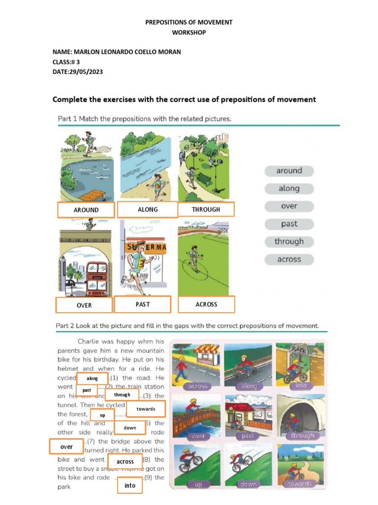 Prepositions of Movement | PDF