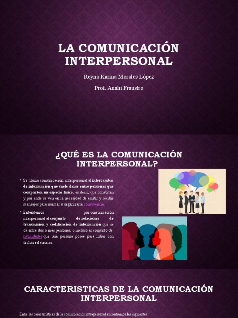 La COMUNICACION INTERPERSONAL | PDF