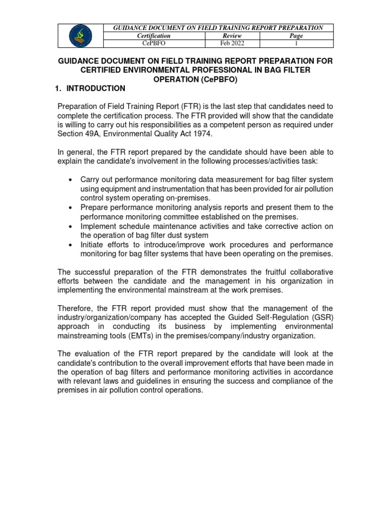 CePBFO FTR FORMAT 2022 | PDF