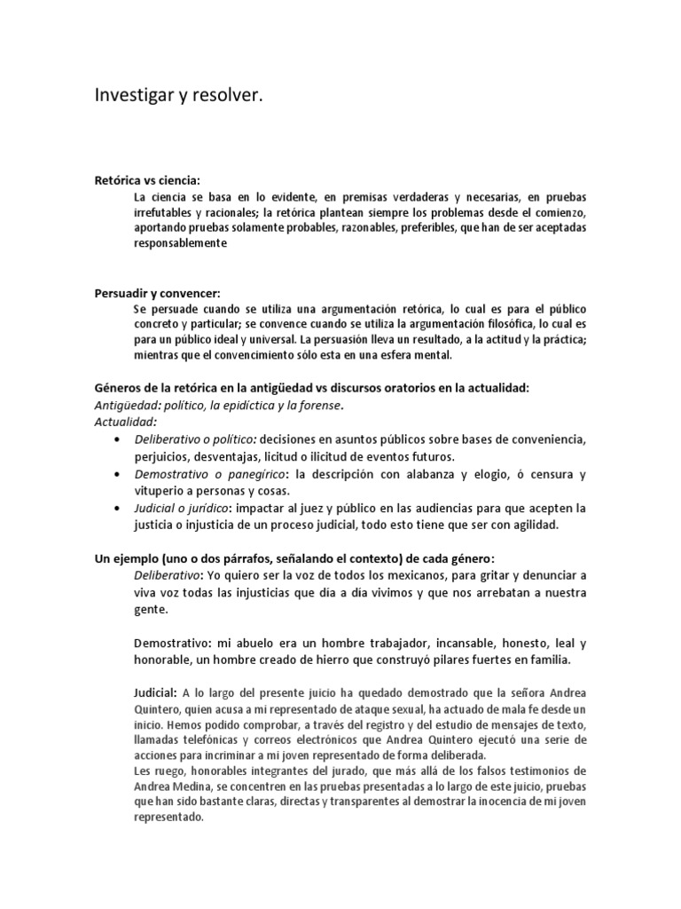 Géneros y Técnicas de la Retórica | PDF | Retórica