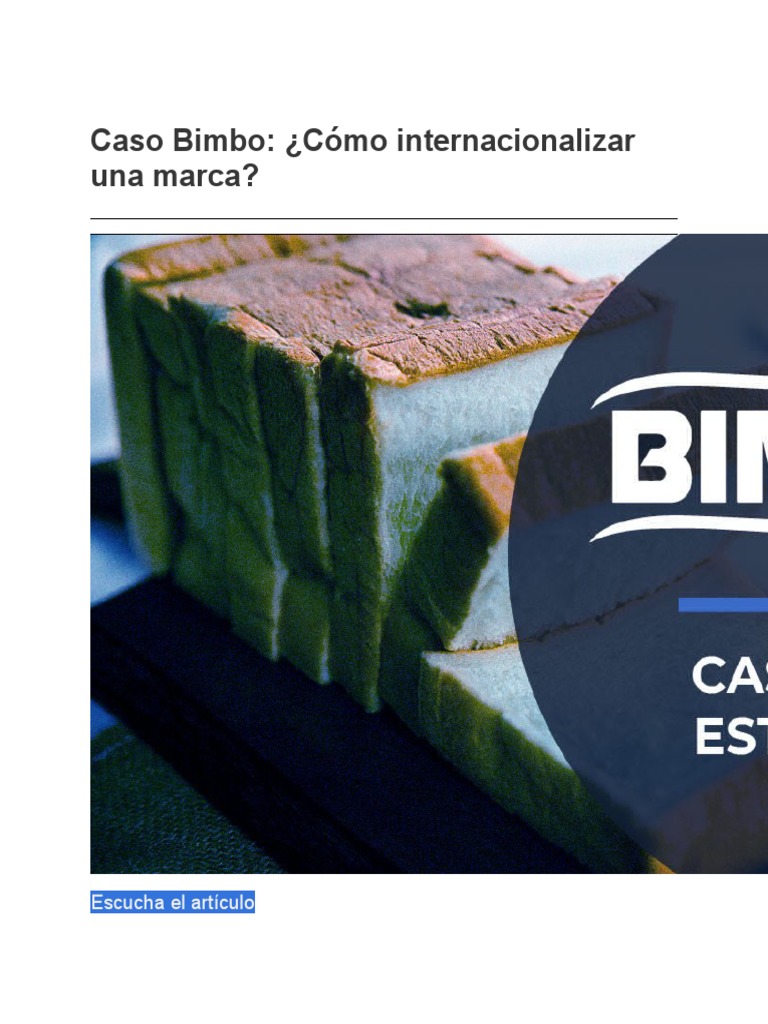 23 Mi. Caso Bimbo. Actividad 4 | PDF