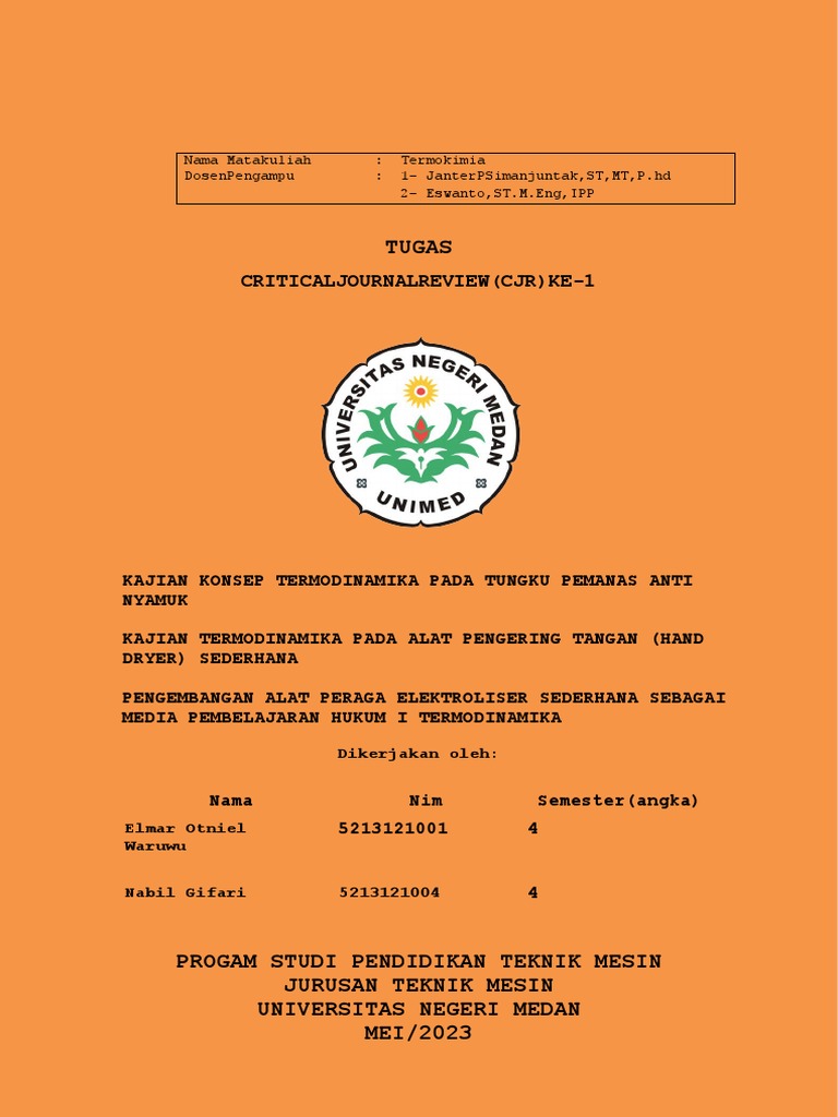 CJR Termodinamika Kelompok 6 | PDF