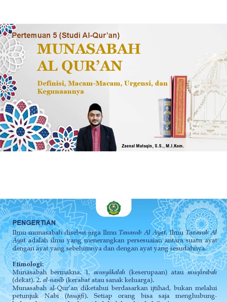 Arti dan Macam Munasabah Al-Qur'an | PDF | Sejarah