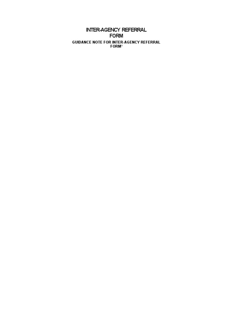 Inter-Agency Referral Guidance Note | PDF | Informed Consent | Information