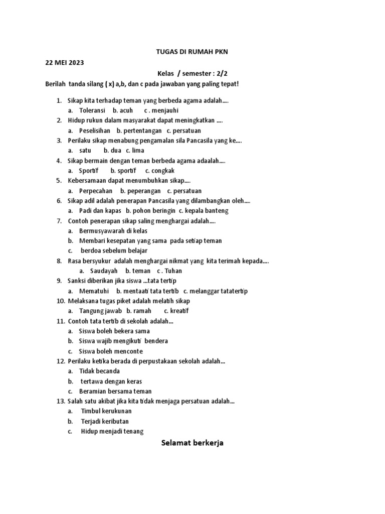 Tugas Rumah SBDP BUK ETY | PDF