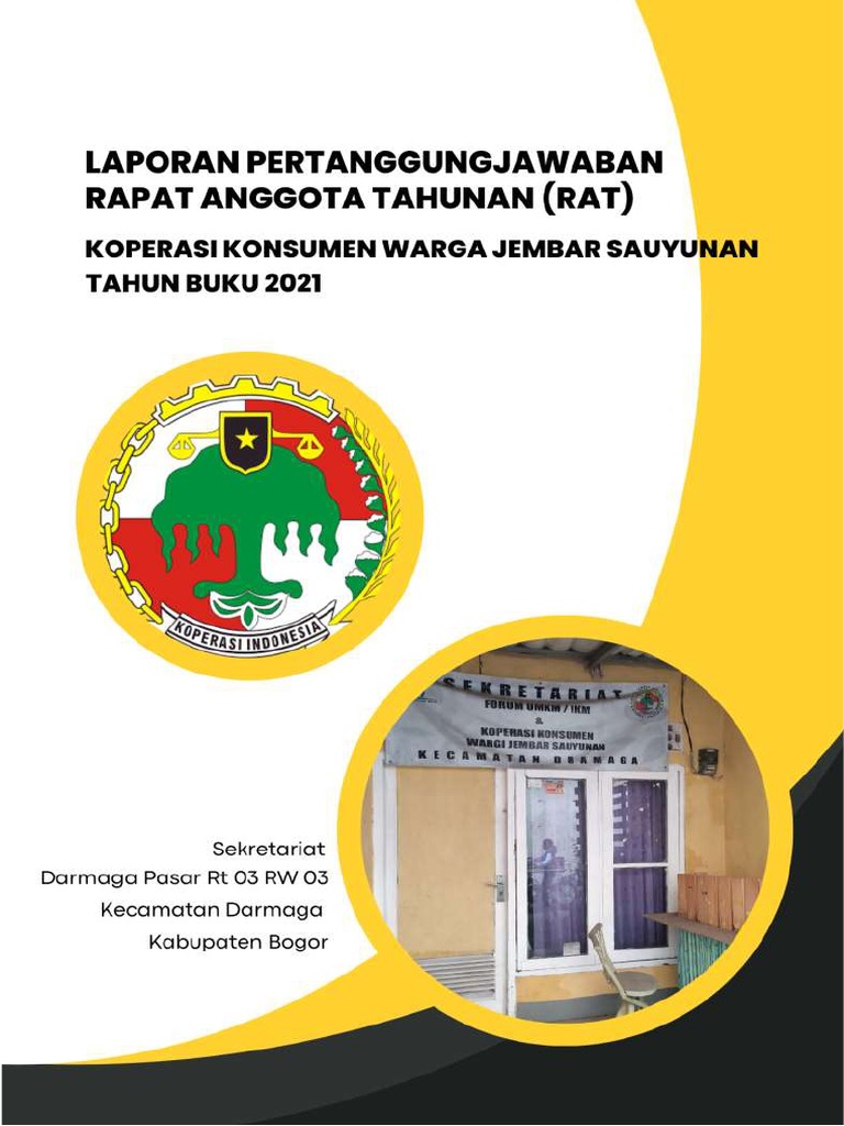 Laporan RAT 2021 Koperasi Jembar Sauyunan | PDF