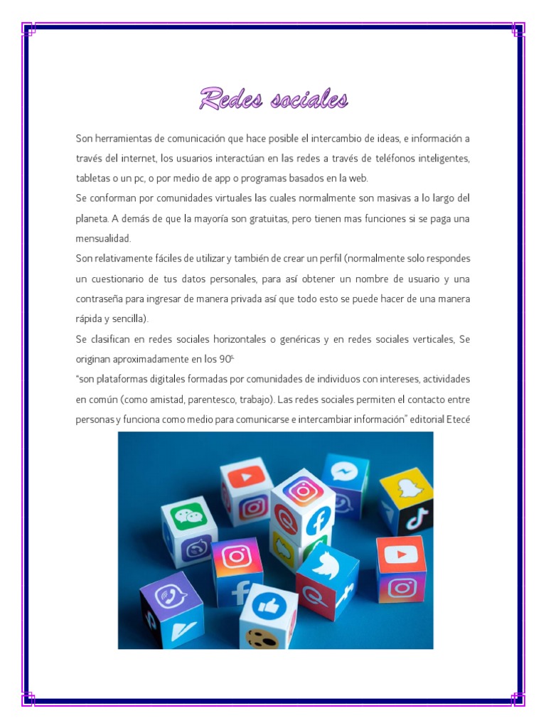 Redes Sociales | PDF | Servicio de redes sociales | Internet