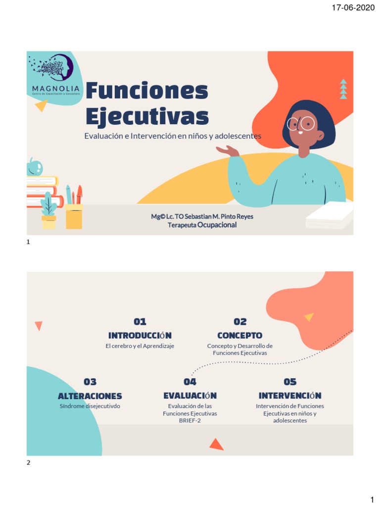 Evaluación e Intervención FE en Jóvenes | PDF | Funciones ejecutivas ...