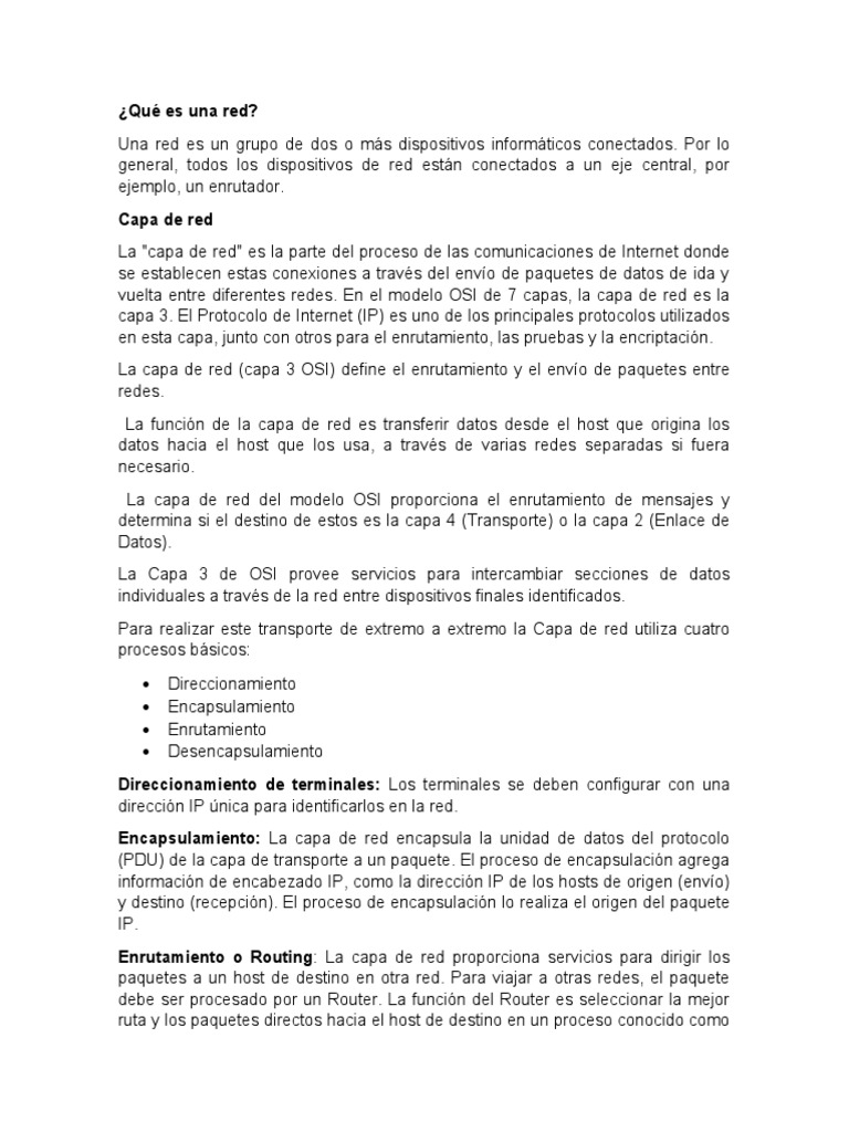 Dispositivos de La Capa de Red | Descargar gratis PDF | Enrutador (Computación) | Protocolos de ...