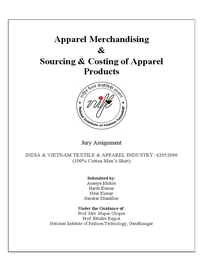 AM & SCAP Jury Assignment - Group 6 (Ananya, Harsh, Nitin, Sanskar) - 1 | PDF | Textiles ...