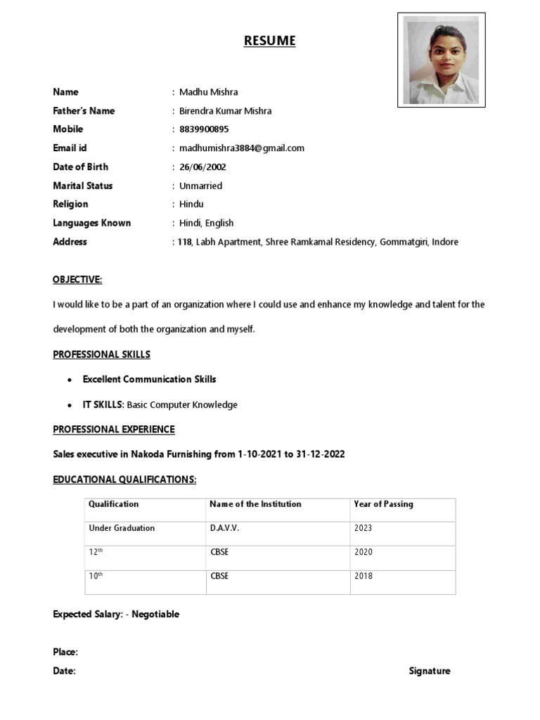 Madhu Resume | PDF