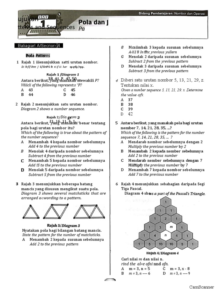 Ujian Sumatif Math Form 2 Belum Edit | PDF