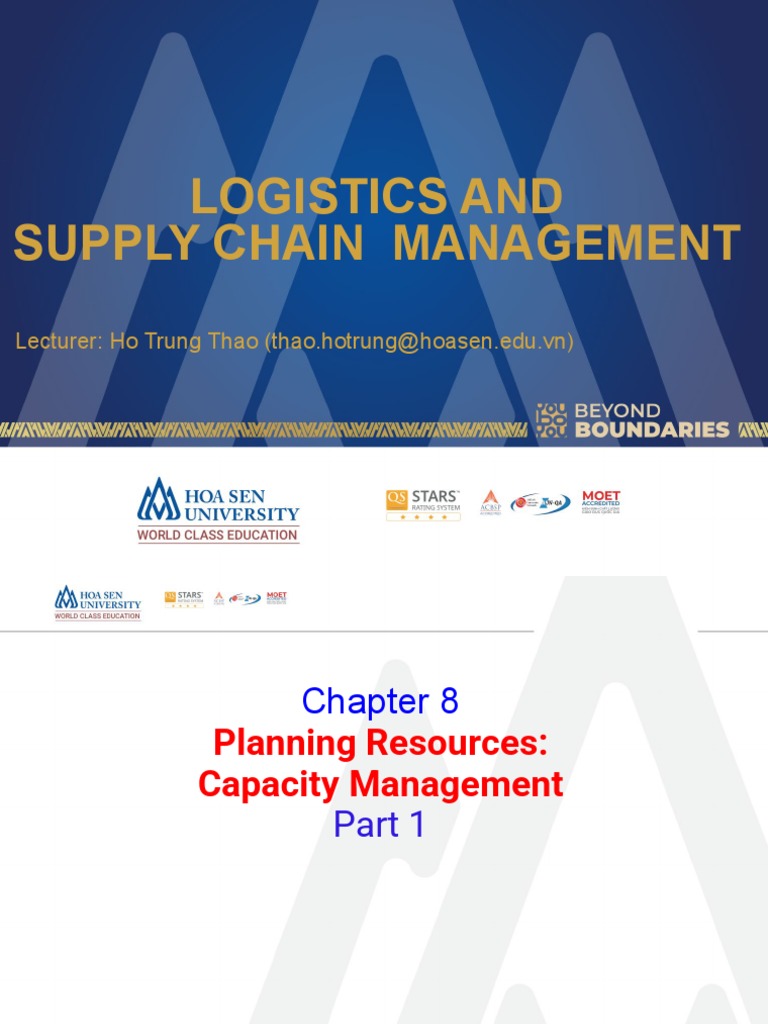 2022 Logistics 05 Chap 08 PlanningRes CapaMgmt Part 1 | PDF | Demand ...