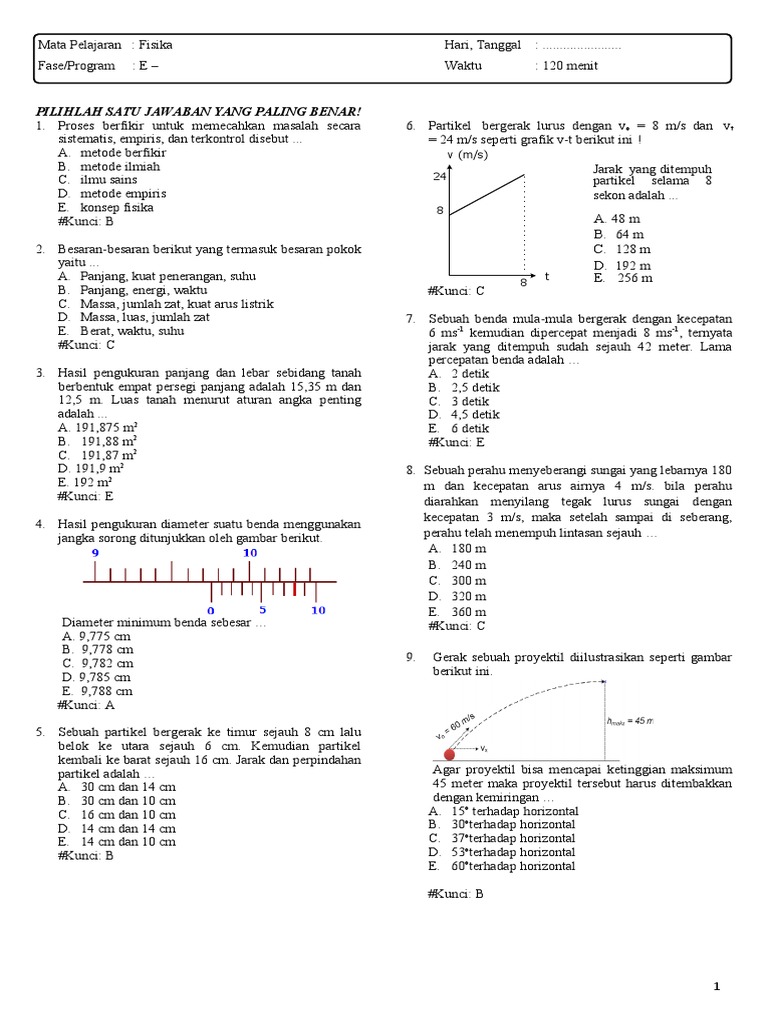 Soal PAT Fisika Kelas X | PDF