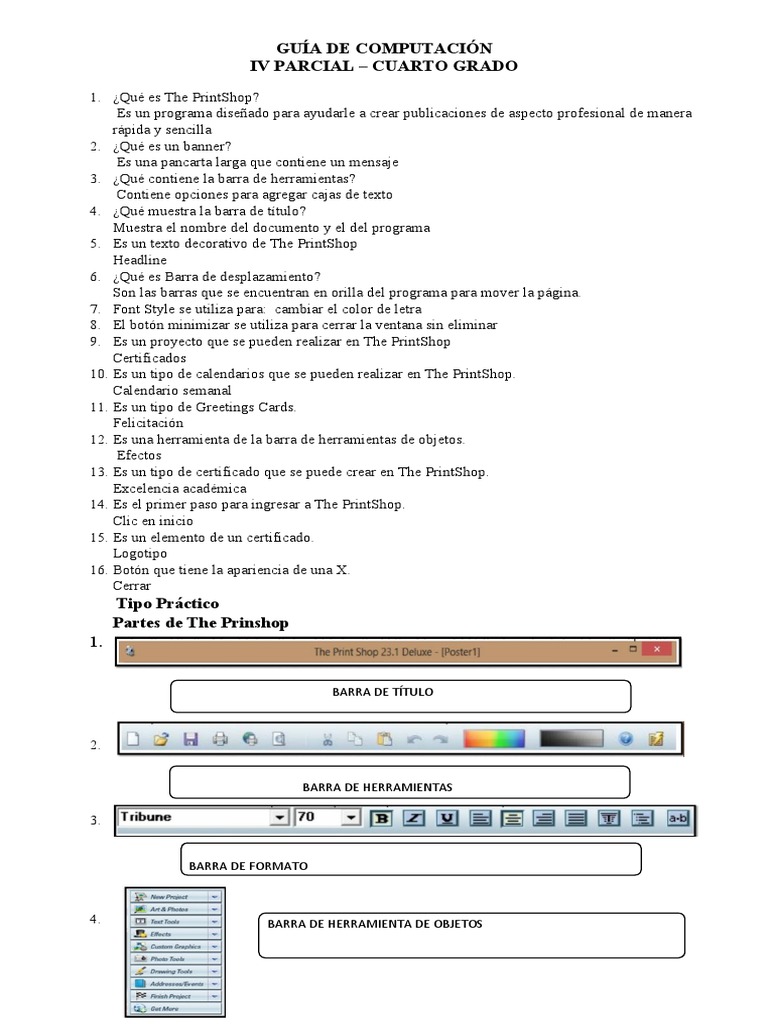 Guía Cuarto Grado de Computación Iv Parcial | PDF