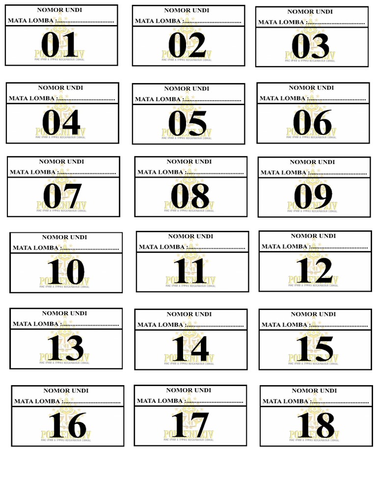 Nomor Undi Uhuy | PDF