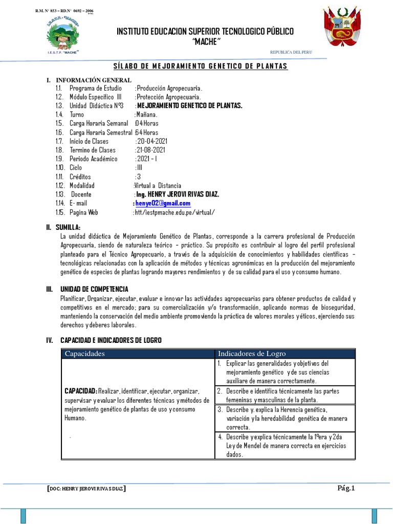 Mejoramiento Genético de Plantas | PDF | Reproducción | Reproducción sexual