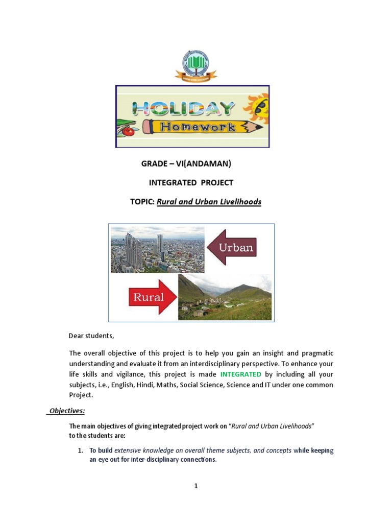 VI-A-Grade 6 Holiday Homework | PDF