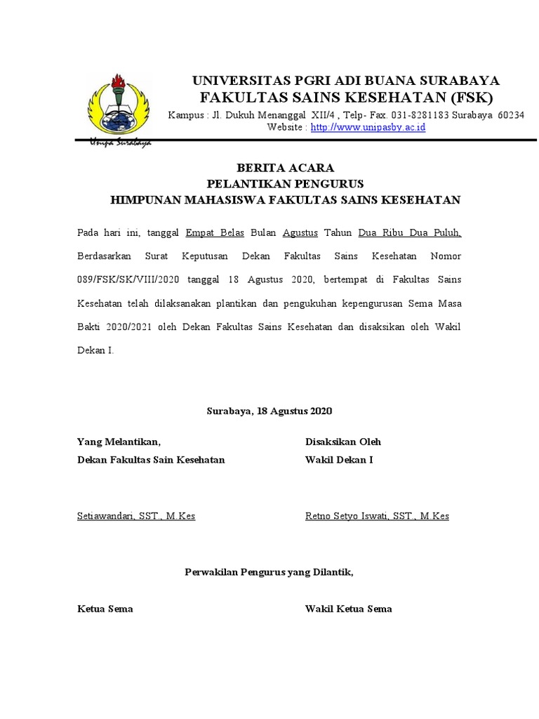 Berita Acara Sema | PDF