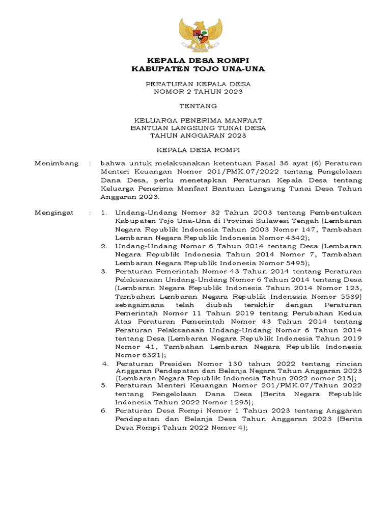 No 2 Perkades BLT 2023 | PDF