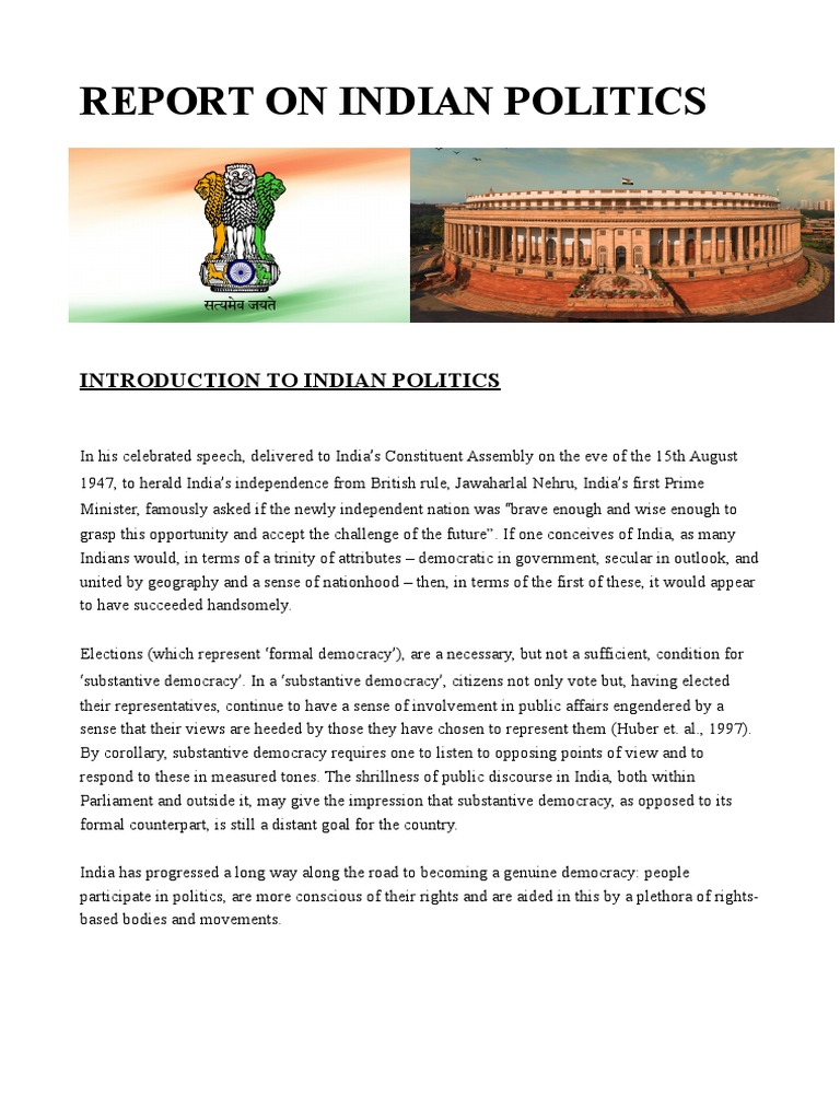 INDIAN POLITICS | PDF