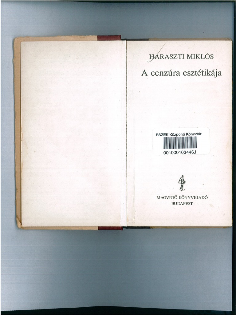 Haraszti Miklós A Cenzúra Esztétikája | PDF