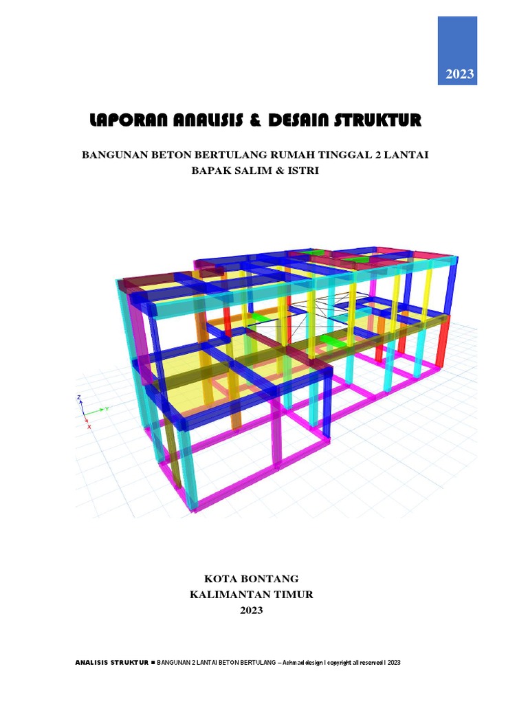 Laporan Struktur Rumah Pribadi Bang Salim 10 X 20 M | PDF