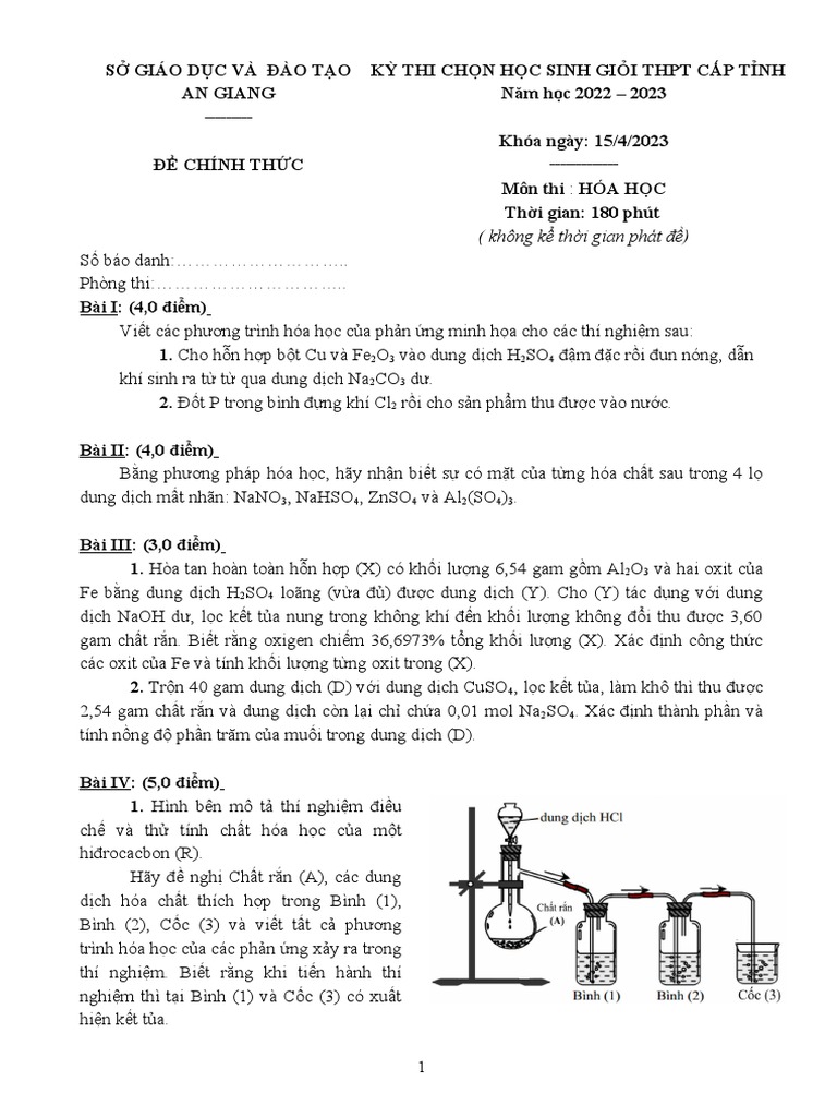 HSG 12 AN GIANG 2022 - 2023 | PDF