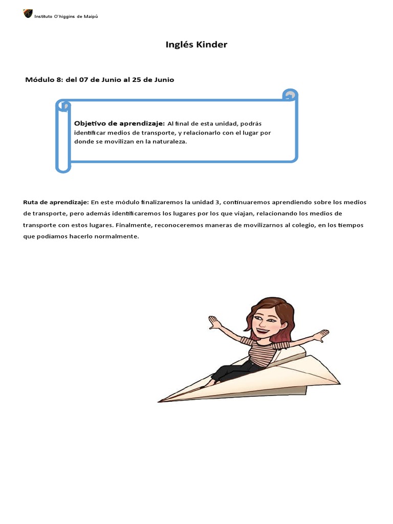 Modulo 7 Clases Inglés Kinder IOM | PDF