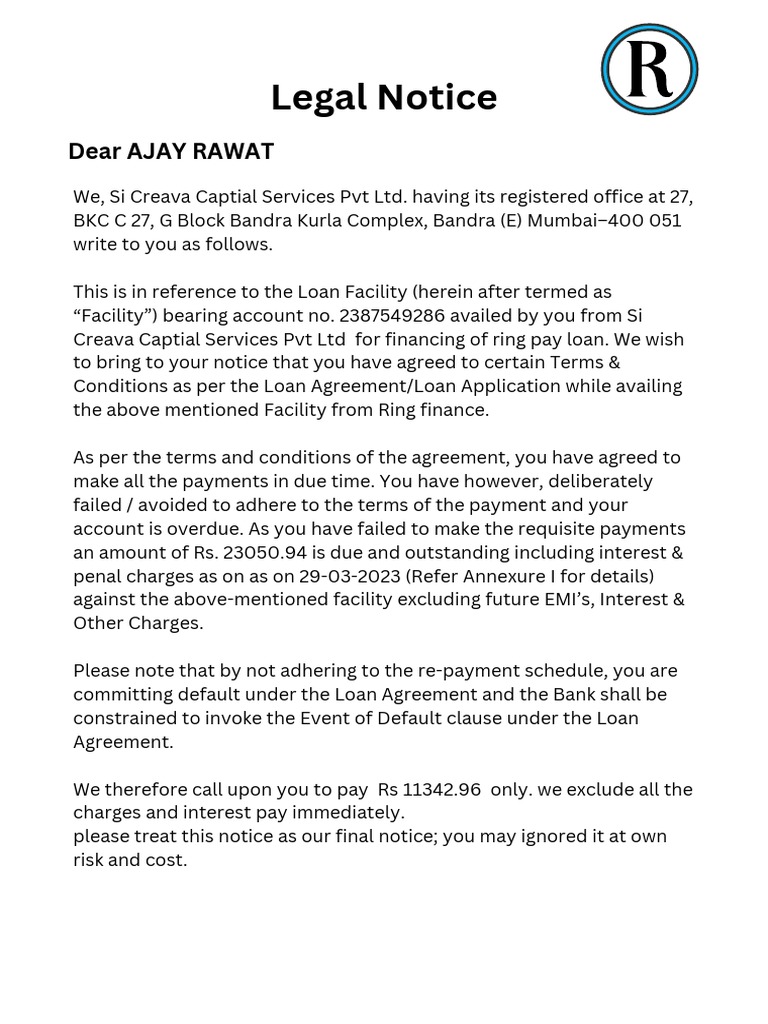 Legal Notice | PDF