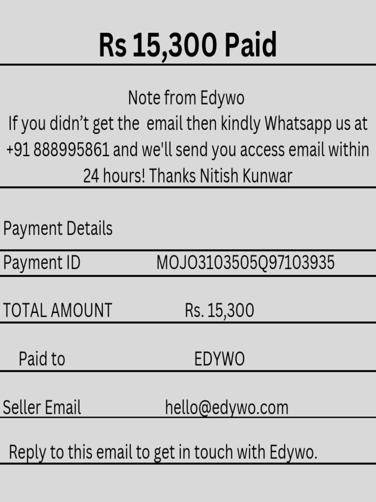 Payment Successful | PDF