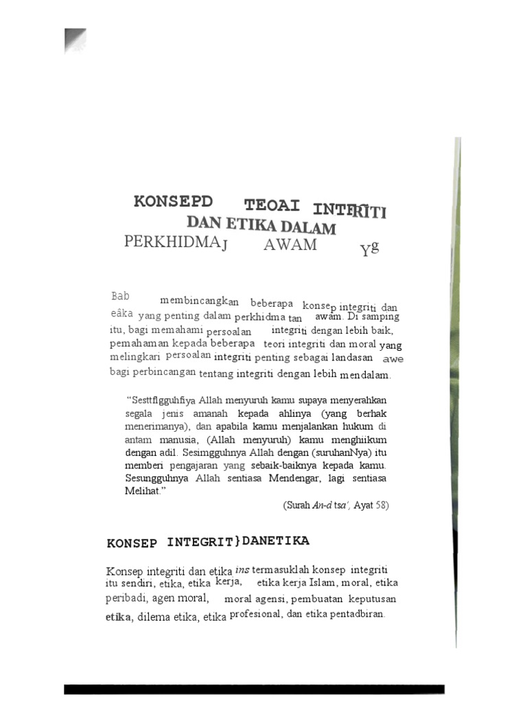 Konsep Dan Teori Integriti | PDF | Karier & Perkembangan