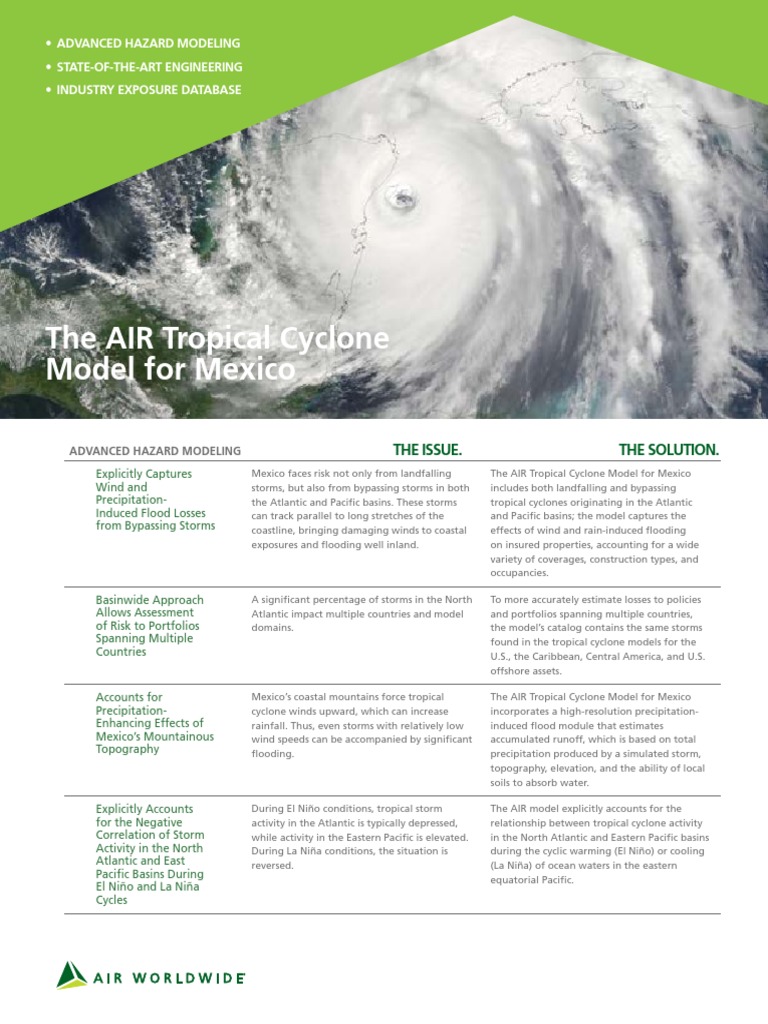 AIR Tropical Cyclone Model For Mexico Key Advantage Sheet | PDF ...