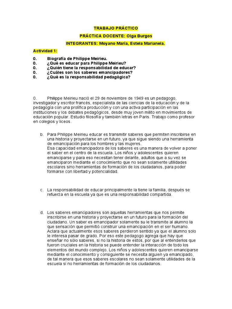 TP Practica Docente2corregido - 1 | PDF | Cuba | Pedagogía