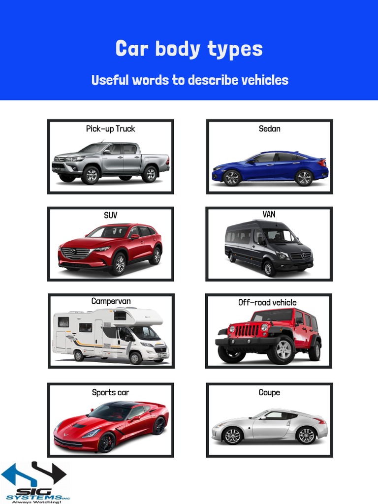 Car and Truck Body Types | PDF